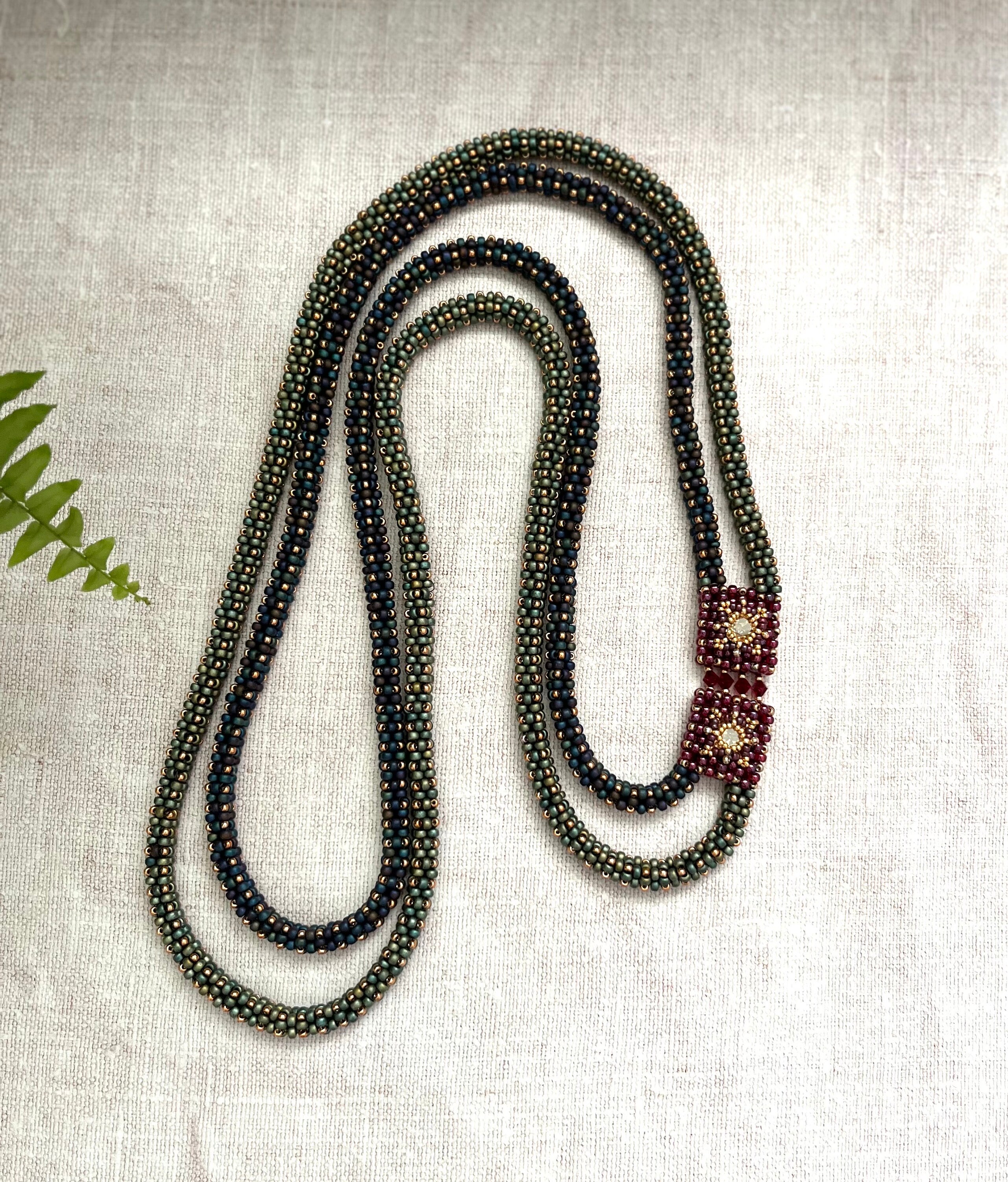 TUTORIAL - JULES Necklace, Cubic Right Angle Weave With Jewel ...