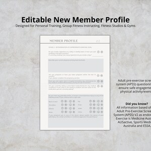 Editable New Member Profile Template Canva Template New Client Form ...