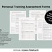 Premium Editable and Printable Personal Training Fitness Assessment ...