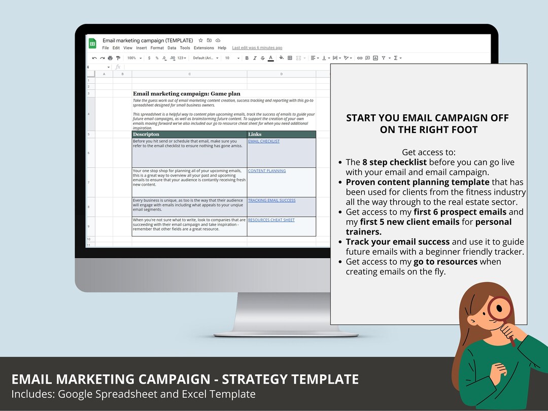 Email Marketing Campaign for Personal Trainers | Google Spreadsheet and ...