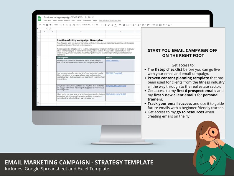 Email Marketing Campaign for Personal Trainers | Google Spreadsheet and ...