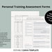 Premium Editable and Printable Personal Training Fitness Assessment ...