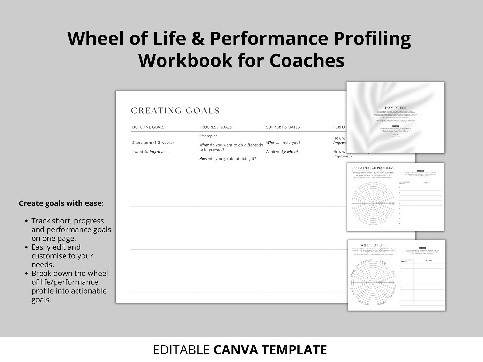 Editable Wheel of Life Canva Template Therapy Tools and - Etsy