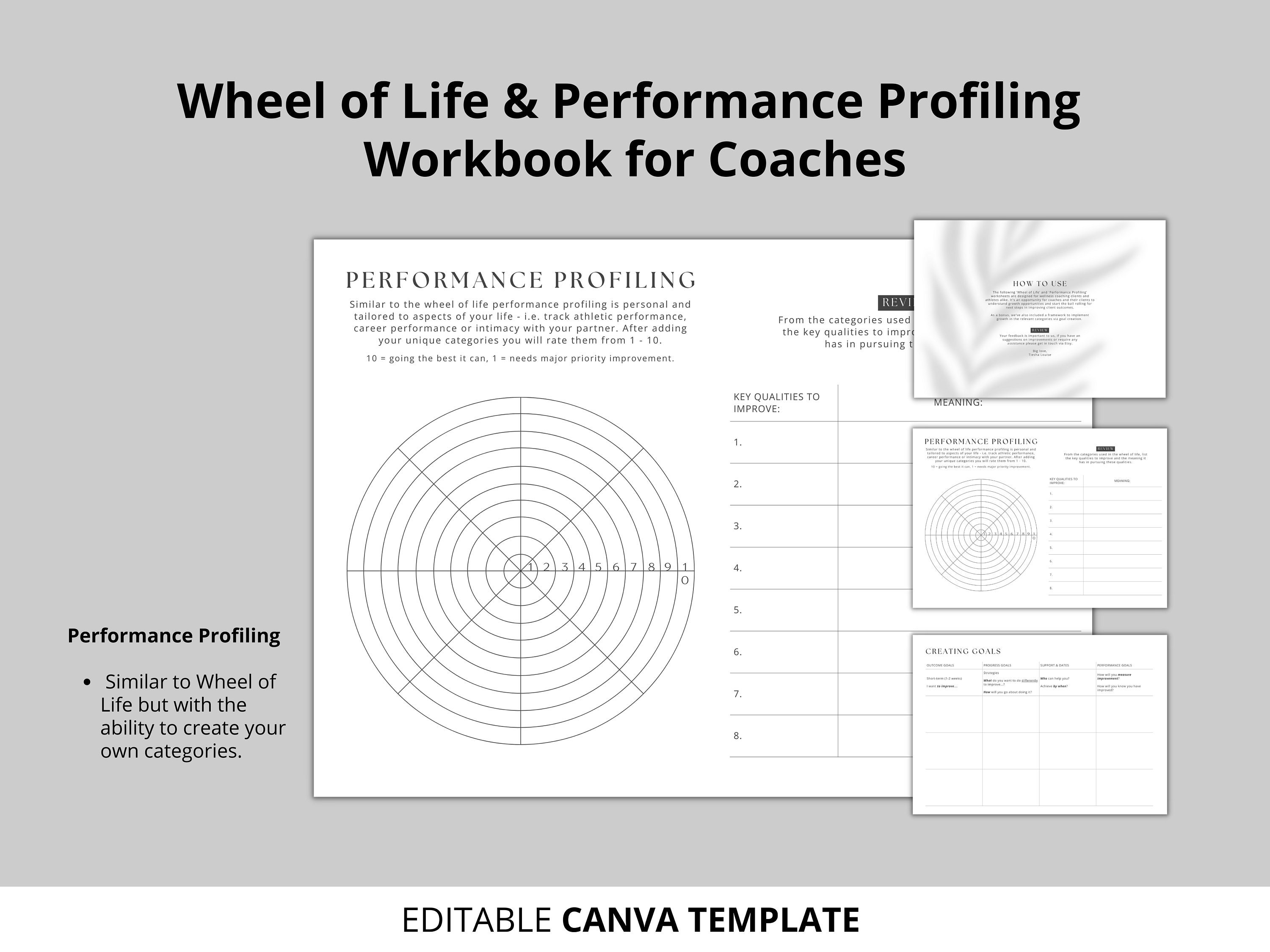 Editable Wheel of Life Canva Template Therapy Tools and - Etsy Canada