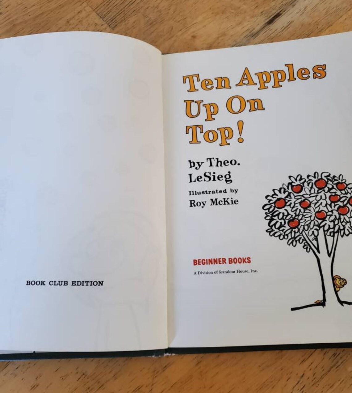 Dr. Seuss Ten Apples up on Top - 1961 Book Club Edition 1st Edition ...