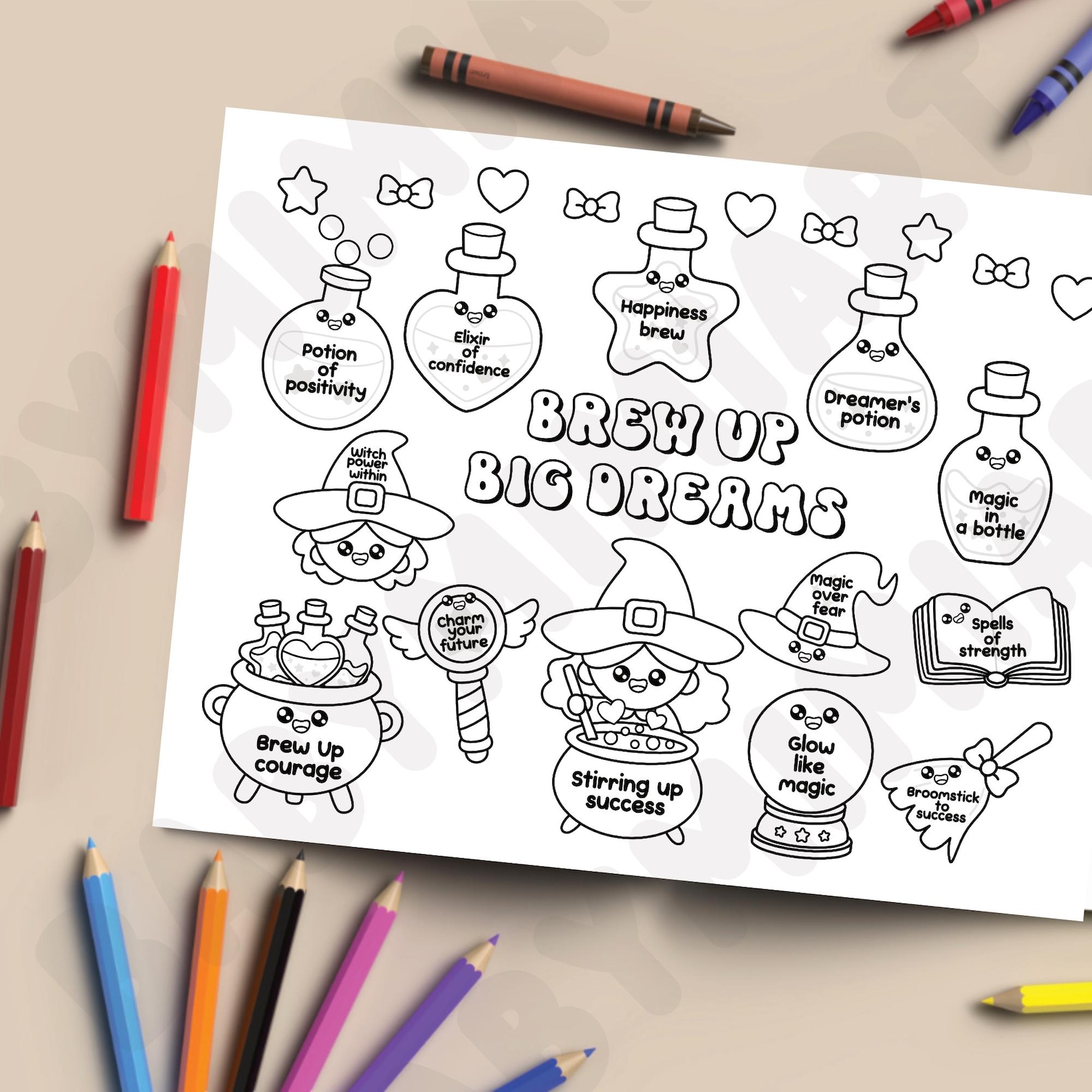 Halloween Bulletin Board Kit: Pastel Witch Potion Decor (editable Text ...