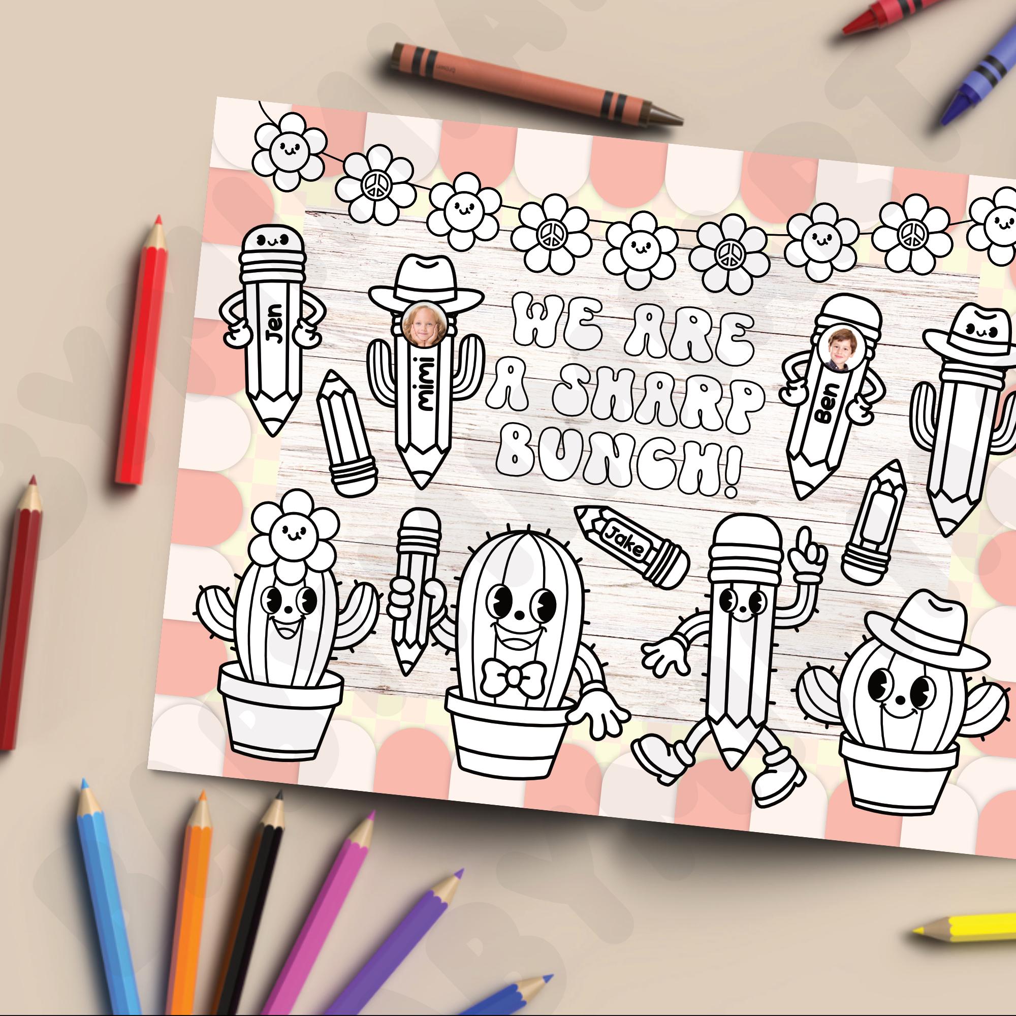 Groovy Retro School Bulletin Board Kit, Back to School Clipart, Groovy ...