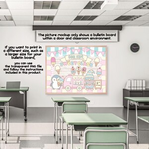 Pastel Summer Bulletin Board Kit, Kawaii Gnome Clipart, Summer Door ...