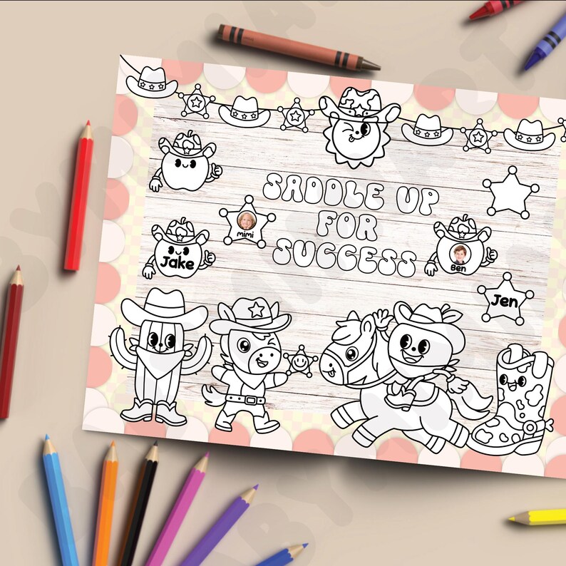 Western Groovy Retro School Bulletin Board, Howdy Saddle up for Success ...