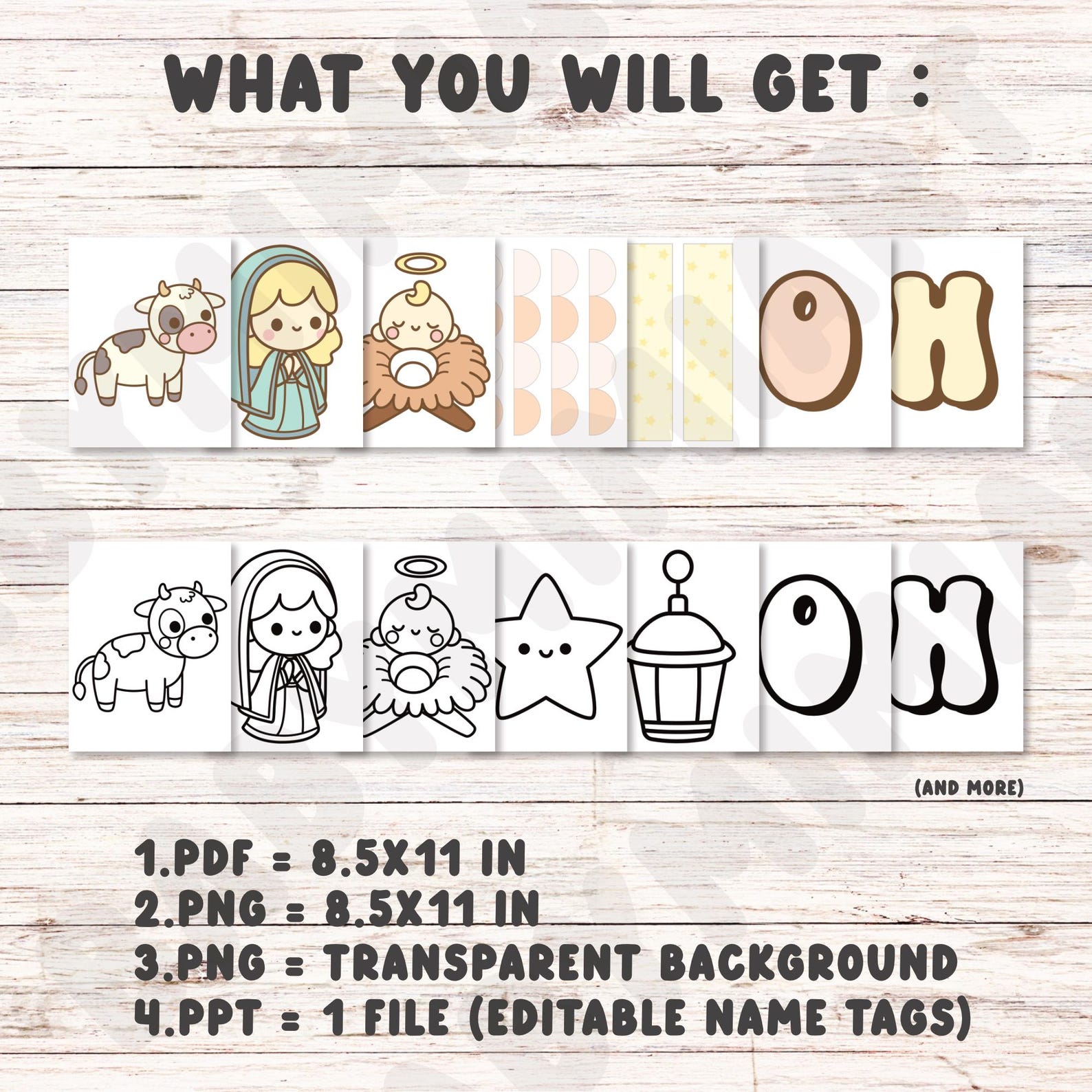 Nativity Bulletin Board, Baby Jesus Scene, Winter Christmas Door Decor ...