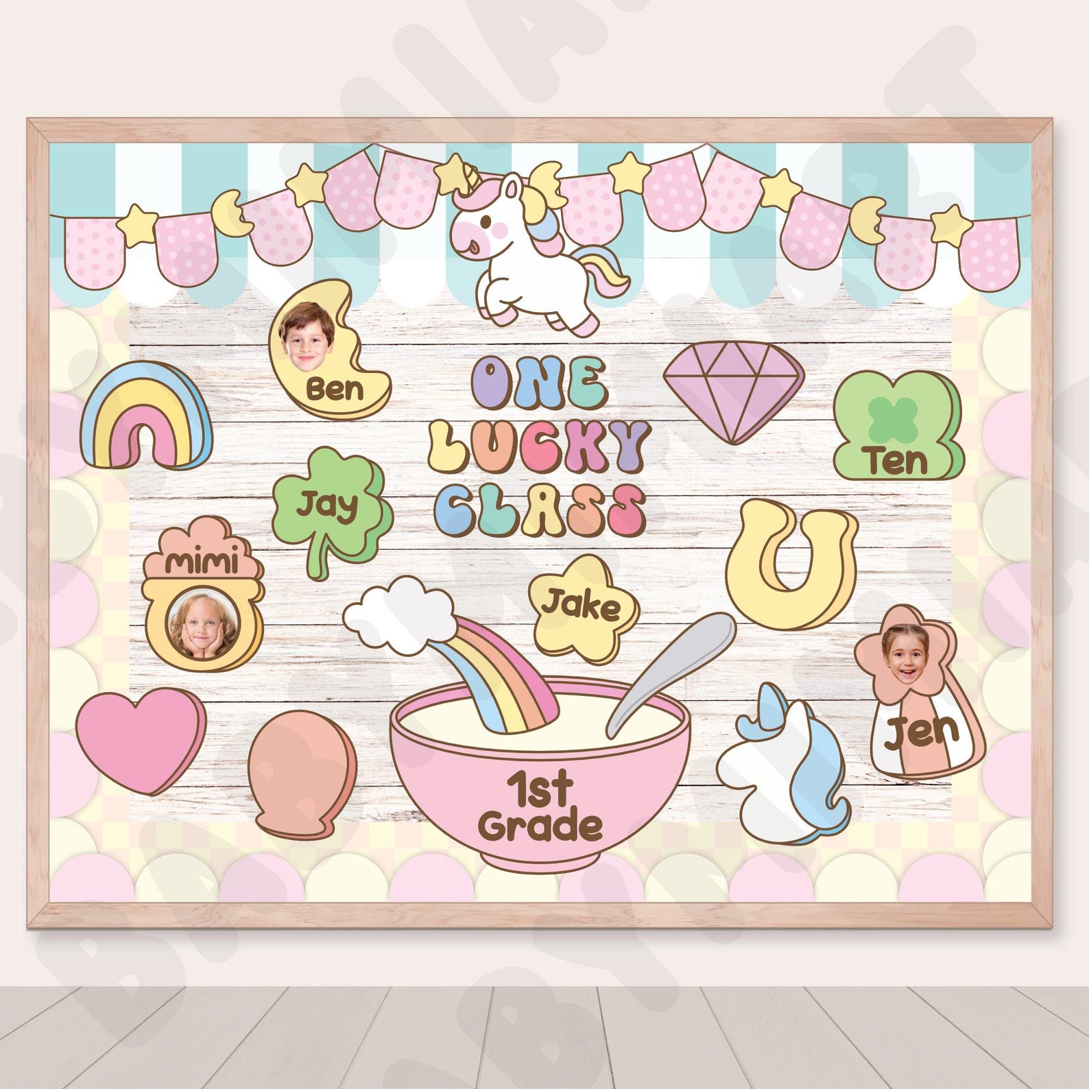 Pastel St Patricks Day Bulletin Board, Our Class is Full of Lucky ...