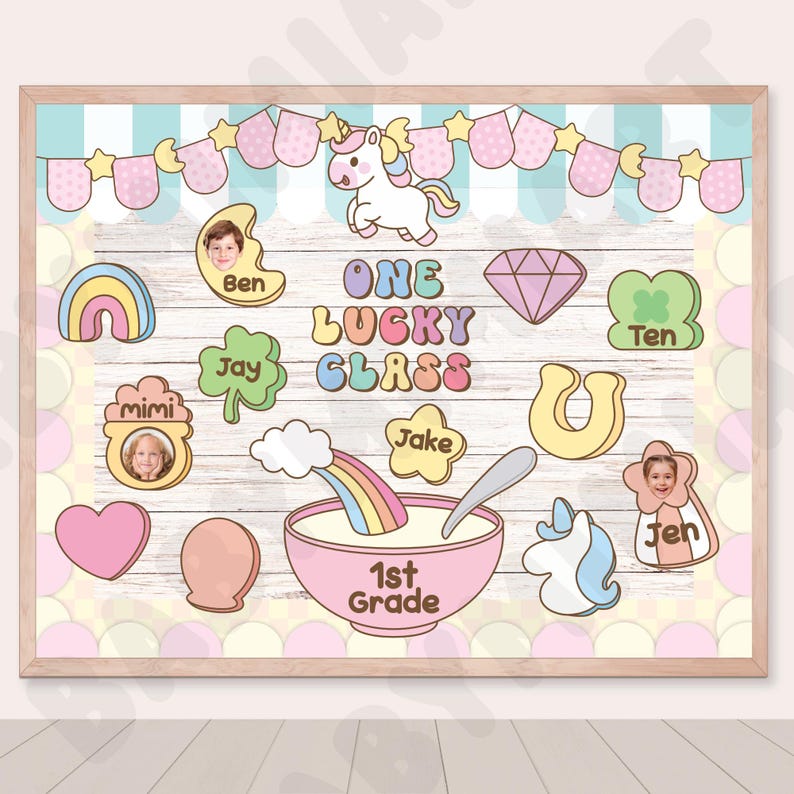 Pastel St Patricks Day Bulletin Board, Our Class is Full of Lucky ...