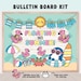 Summer Bulletin Board Kit, Ocean Craft Clipart, Nautical Door ...
