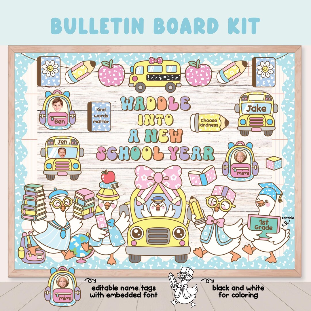 Silly Goose Back to School Bulletin Board Kit: August September April ...
