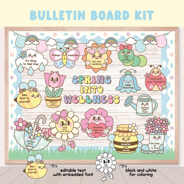 Wellness Bulletin Board Ideas - Etsy