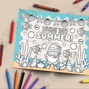 Summer Bulletin Board Kit, Ocean Craft Clipart, Summer Door Decoration ...