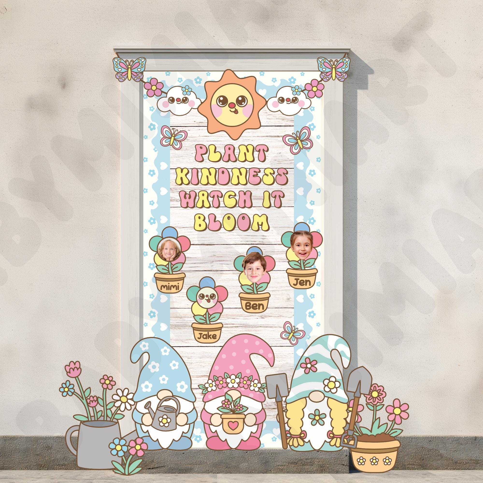 Spring Gnome Kindness Bulletin Board, Plant Kindness and Watch It Bloom ...