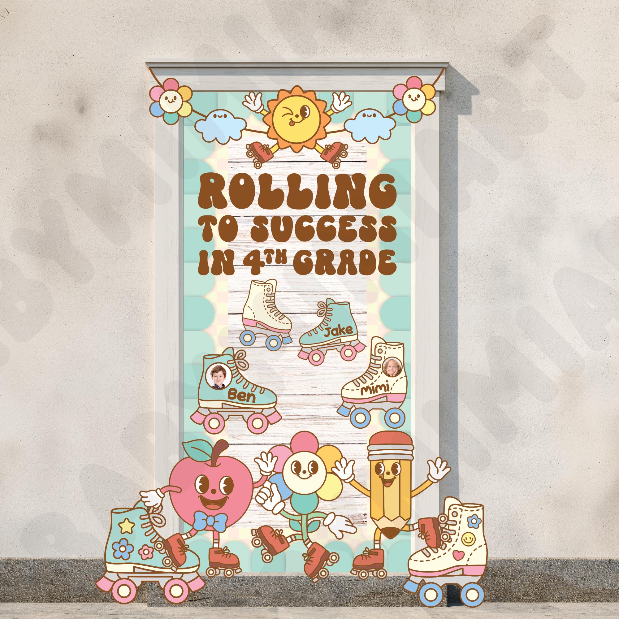 Groovy Retro School Bulletin Board Kit, Welcome Back to School Clipart ...