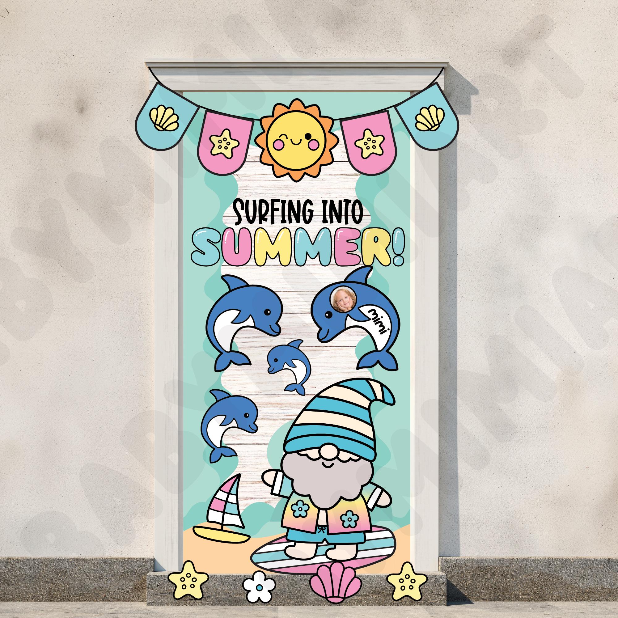 Summer Bulletin Board Kit, Ocean Beach Craft Clipart, Summer Door Decor ...