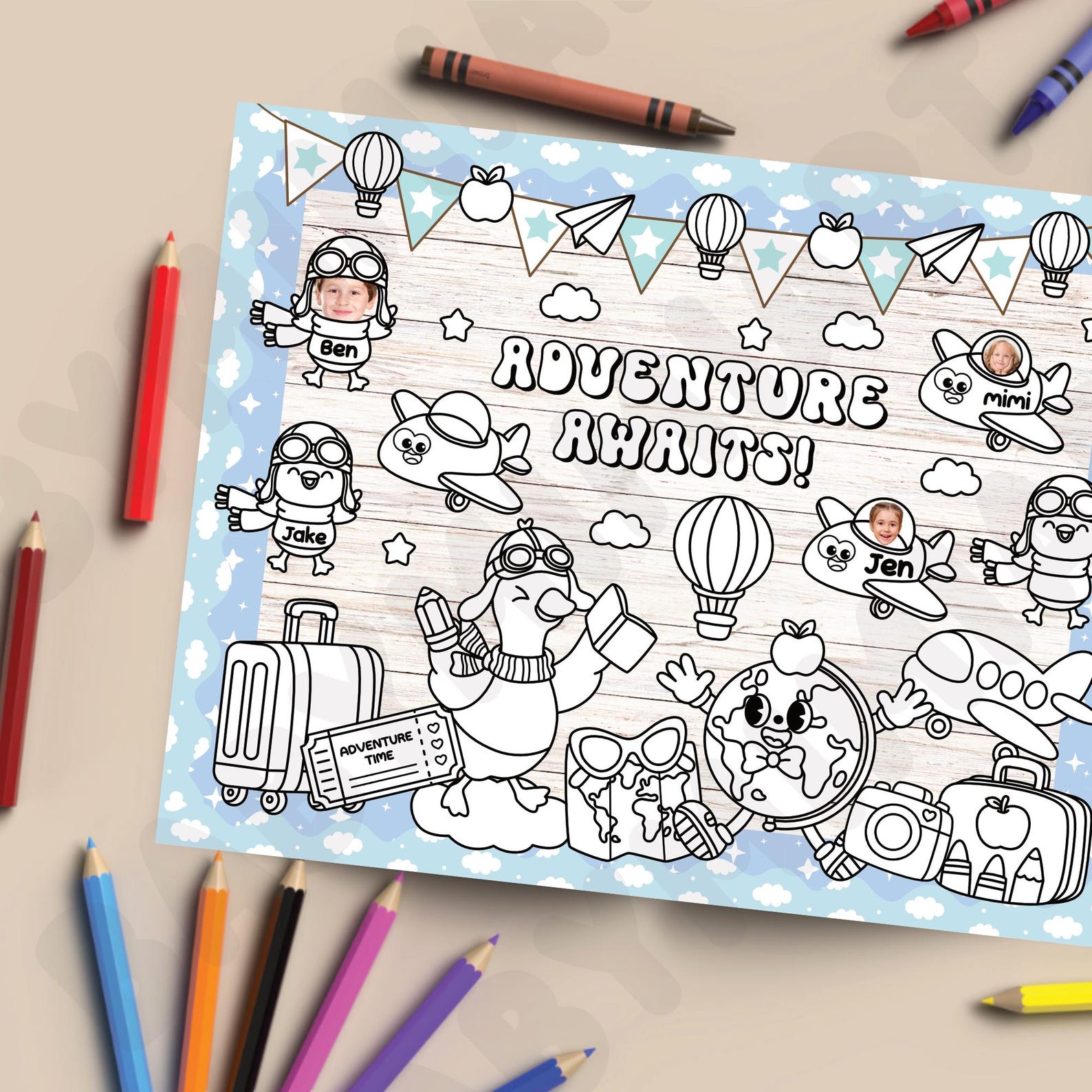 Back to School Silly Goose Travel Bulletin Board, Adventure Awaits ...