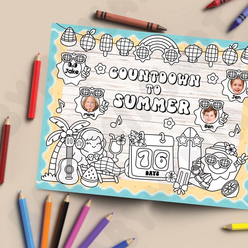 Groovy Retro Countdown to Summer Bulletin Board, May June End of Year ...