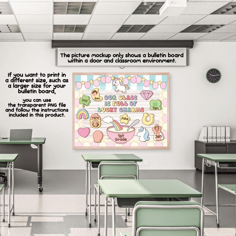 Pastel St Patricks Day Bulletin Board, Our Class is Full of Lucky ...