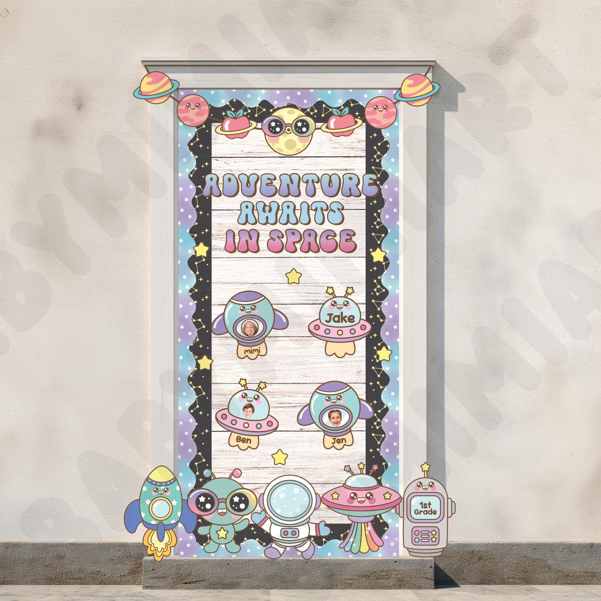 Outer Space Bulletin Board, Out of This World, August Classroom Door ...