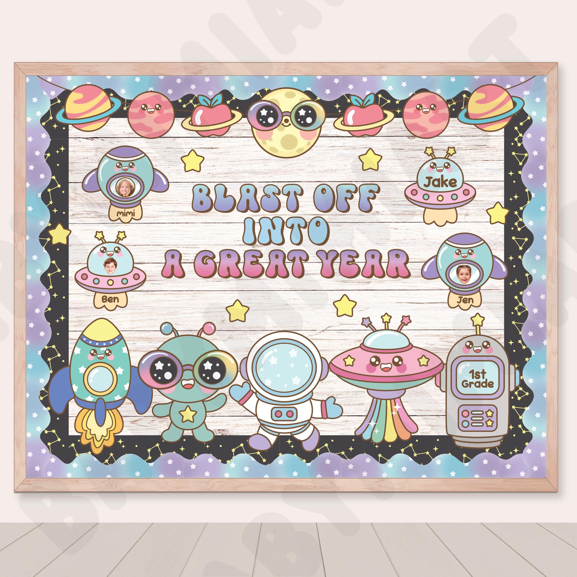 Outer Space Bulletin Board, Out of This World, August Classroom Door ...