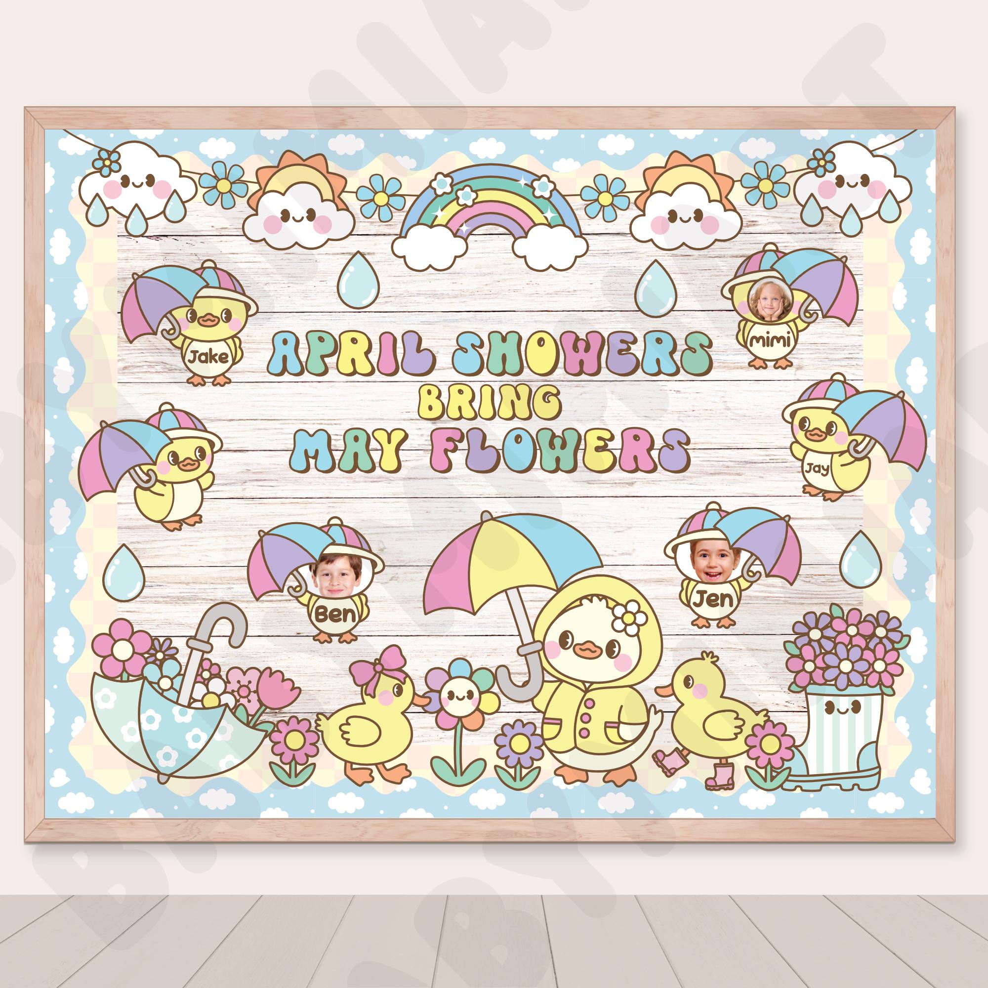 Groovy Spring Duckling Bulletin Board, Quack Spring is Back, April ...