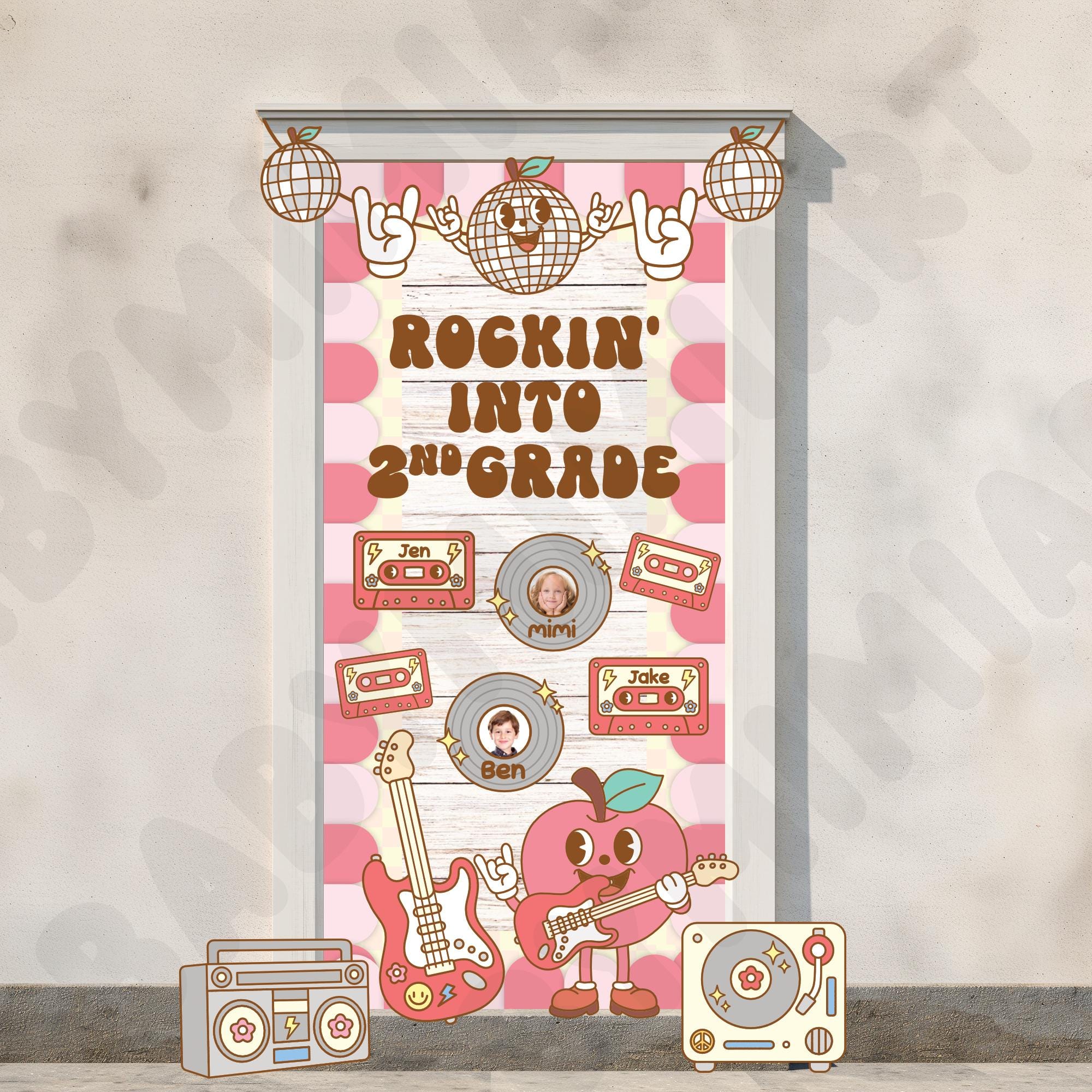 Groovy Retro School Bulletin Board Kit, Rock and Roll Clipart, Groovy ...