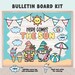 Summer Bulletin Board Kit, Summer Craft Clipart, Summer Door Decoration ...