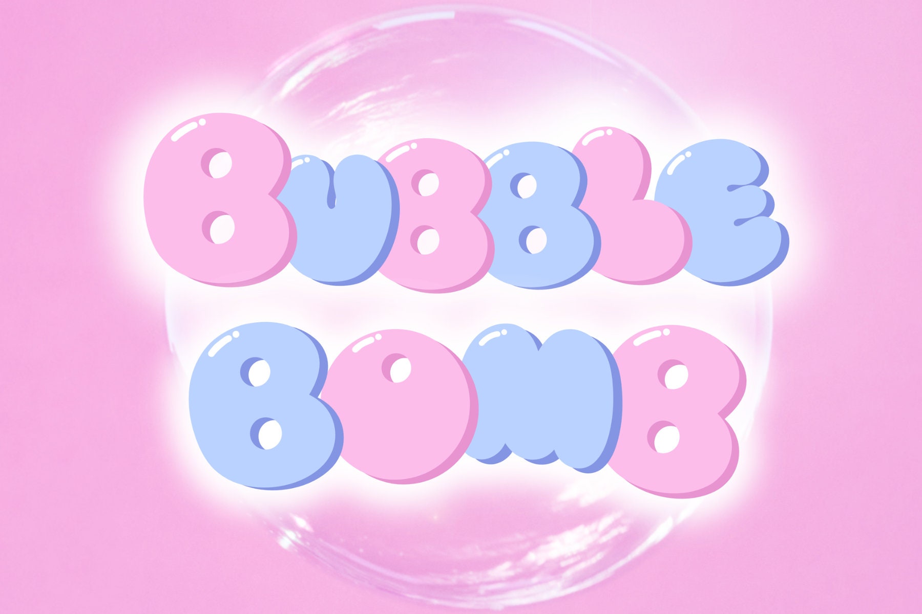 Cute Bubble Font, Kawaii Bubbly Font, Bold Display Font, Cricut Font ...