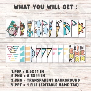 Summer Bulletin Board Kit, Summer Craft Clipart, Summer Door Decoration ...