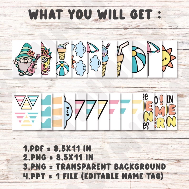 Summer Bulletin Board Kit, Summer Craft Clipart, Summer Door Decoration ...