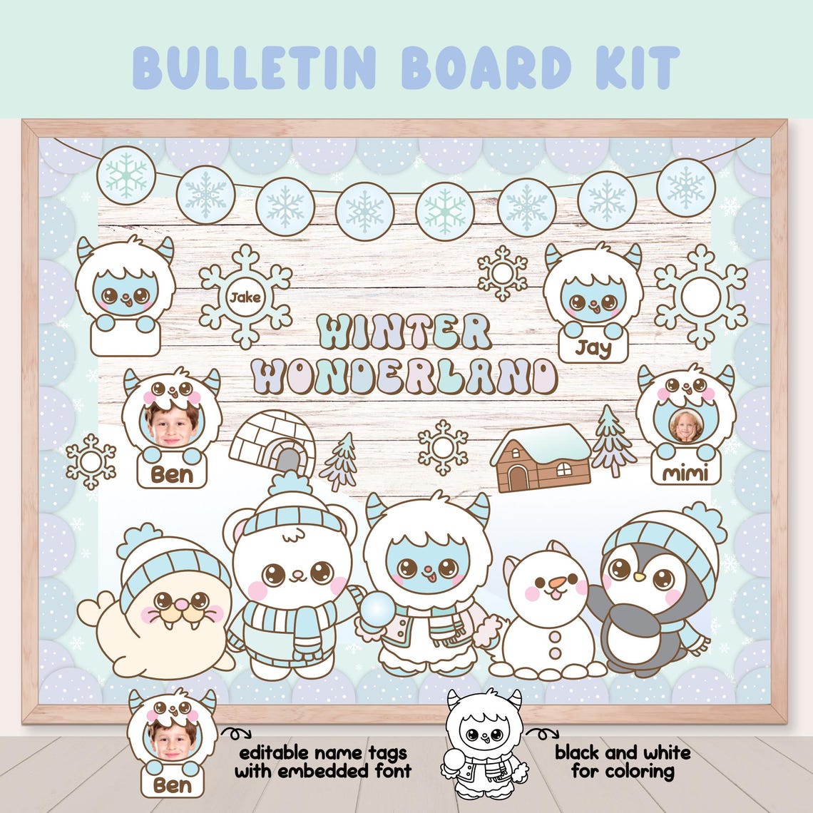 Arctic Animal Bulletin Board, Winter Wonderland, Winter Snow Yeti ...