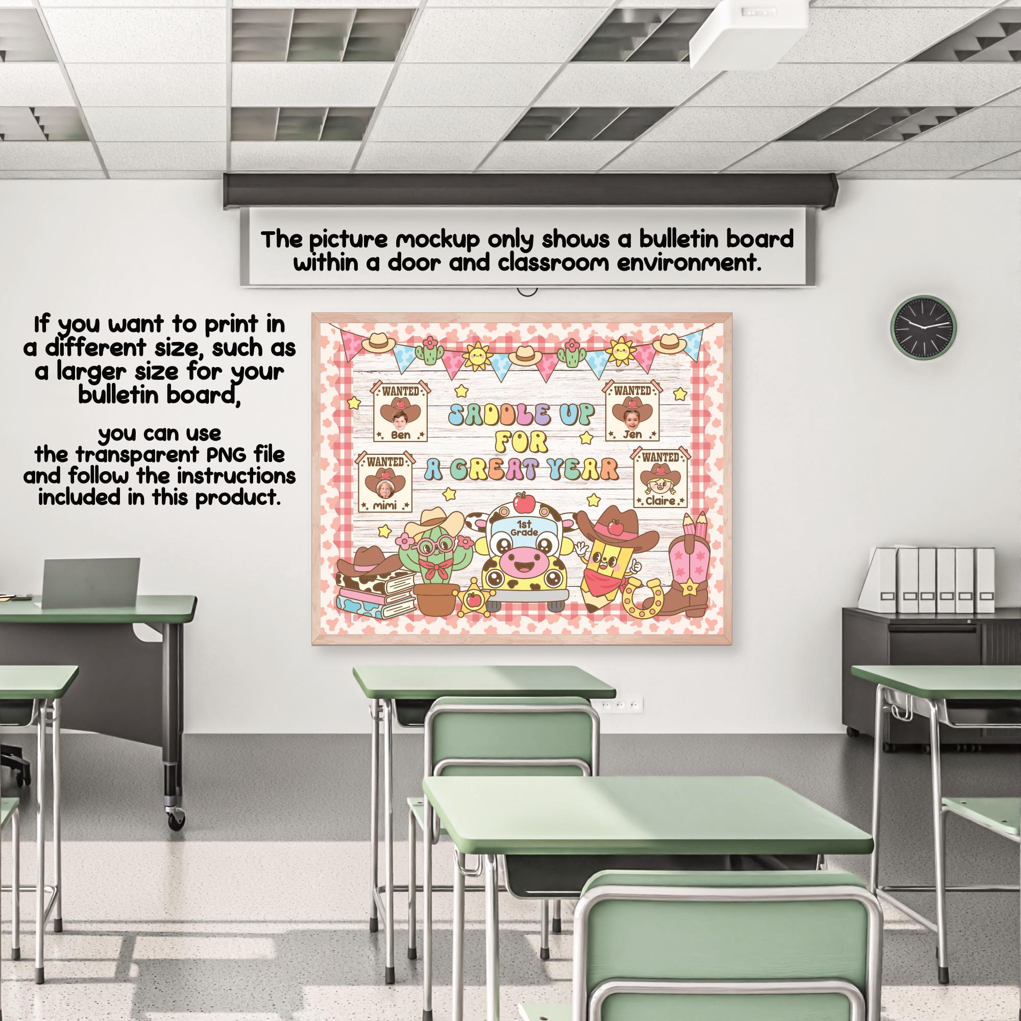 Western Groovy Retro Back to School Bulletin Board,howdy Saddle Up ...