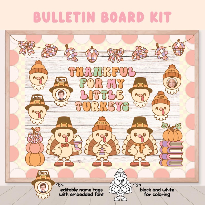 Turkey Bulletin Board - Etsy