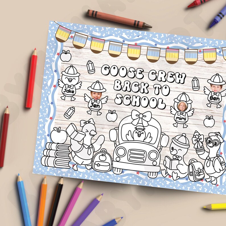 Back to School Goose Bulletin Board, Silly Goose Crew August Classroom ...