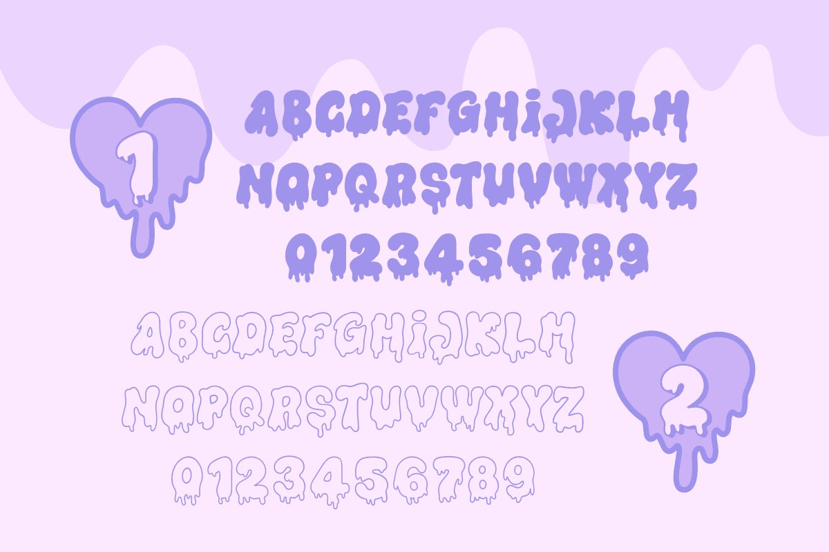 Creepy Kawaii Halloween Font, Pastel Goth Font, Creepy Cute Font ...
