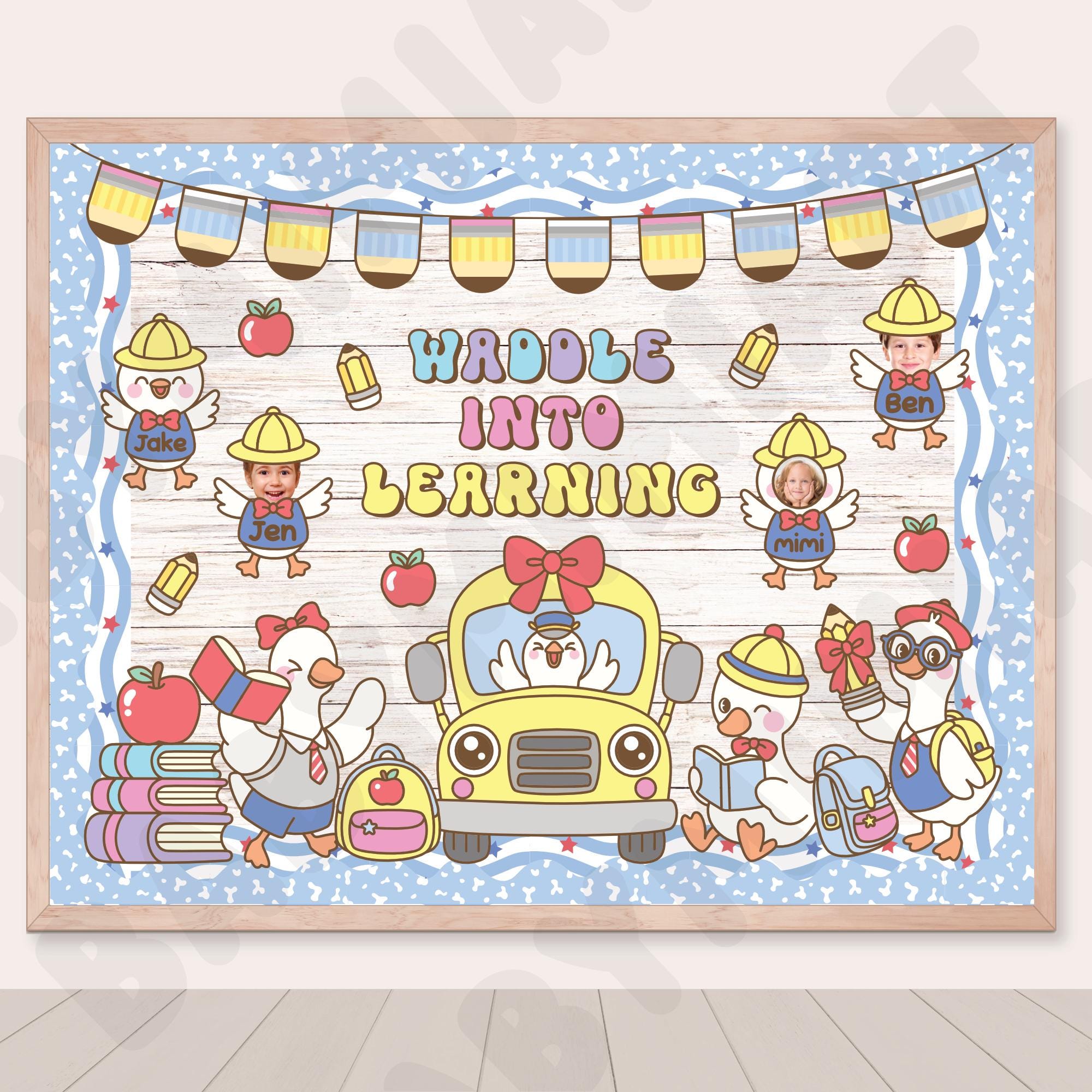 Back to School Goose Bulletin Board, Silly Goose Crew August Classroom ...