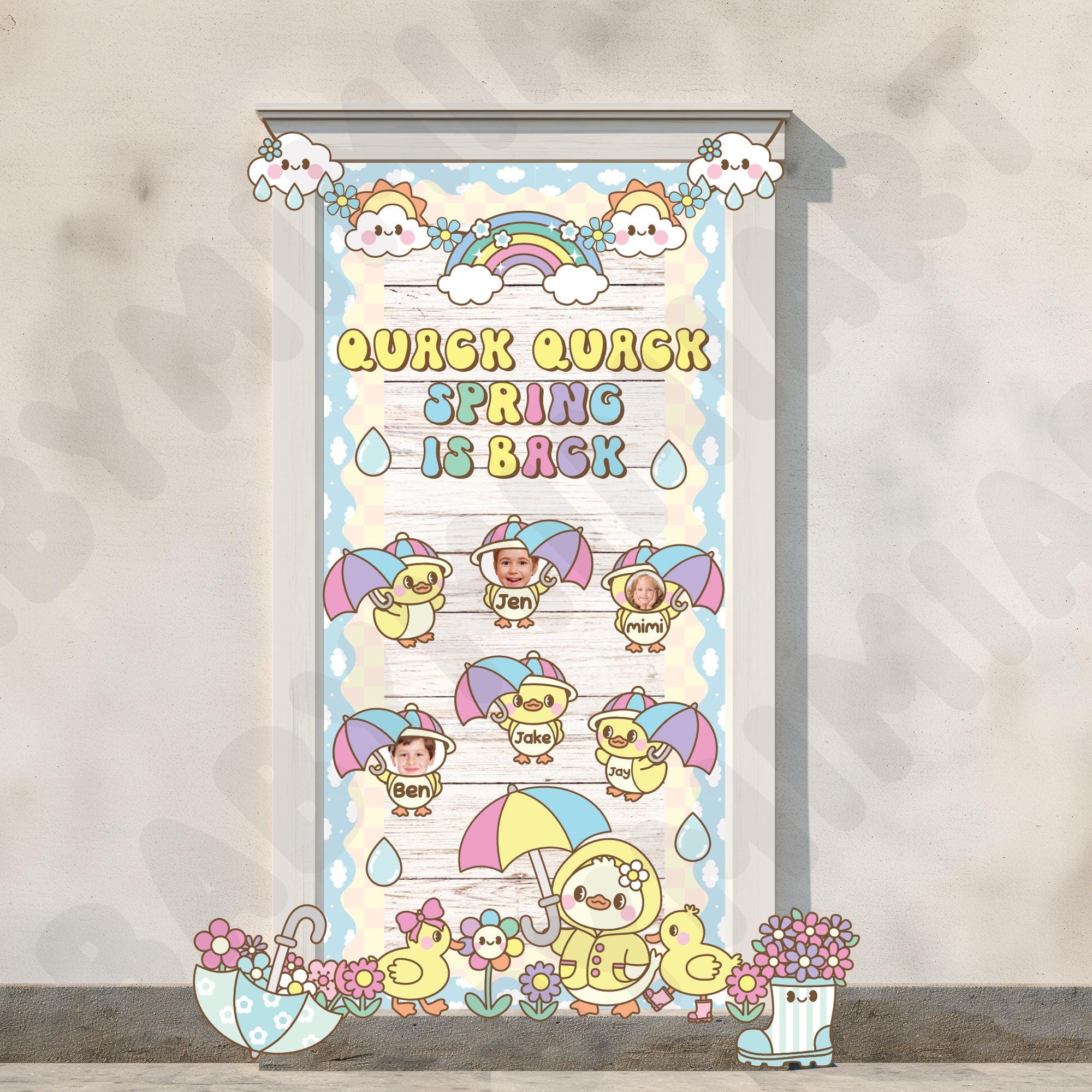Groovy Spring Duckling Bulletin Board, Quack Spring is Back, April ...