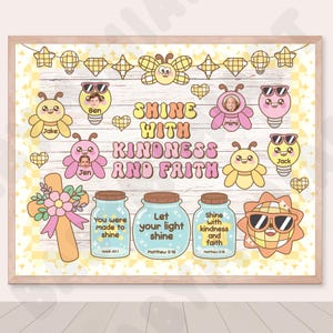 Let Your Light Shine Bulletin Board, Disco Ball Light Bulb Shine Bright ...