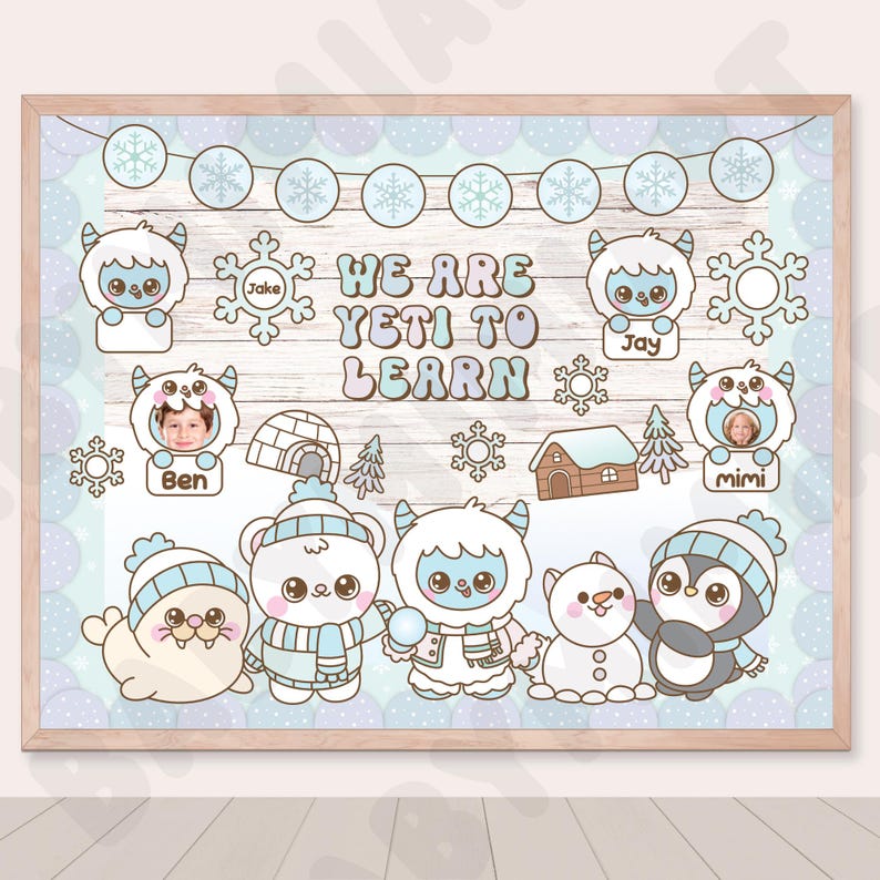 Arctic Animal Bulletin Board, Winter Wonderland, Winter Snow Yeti ...