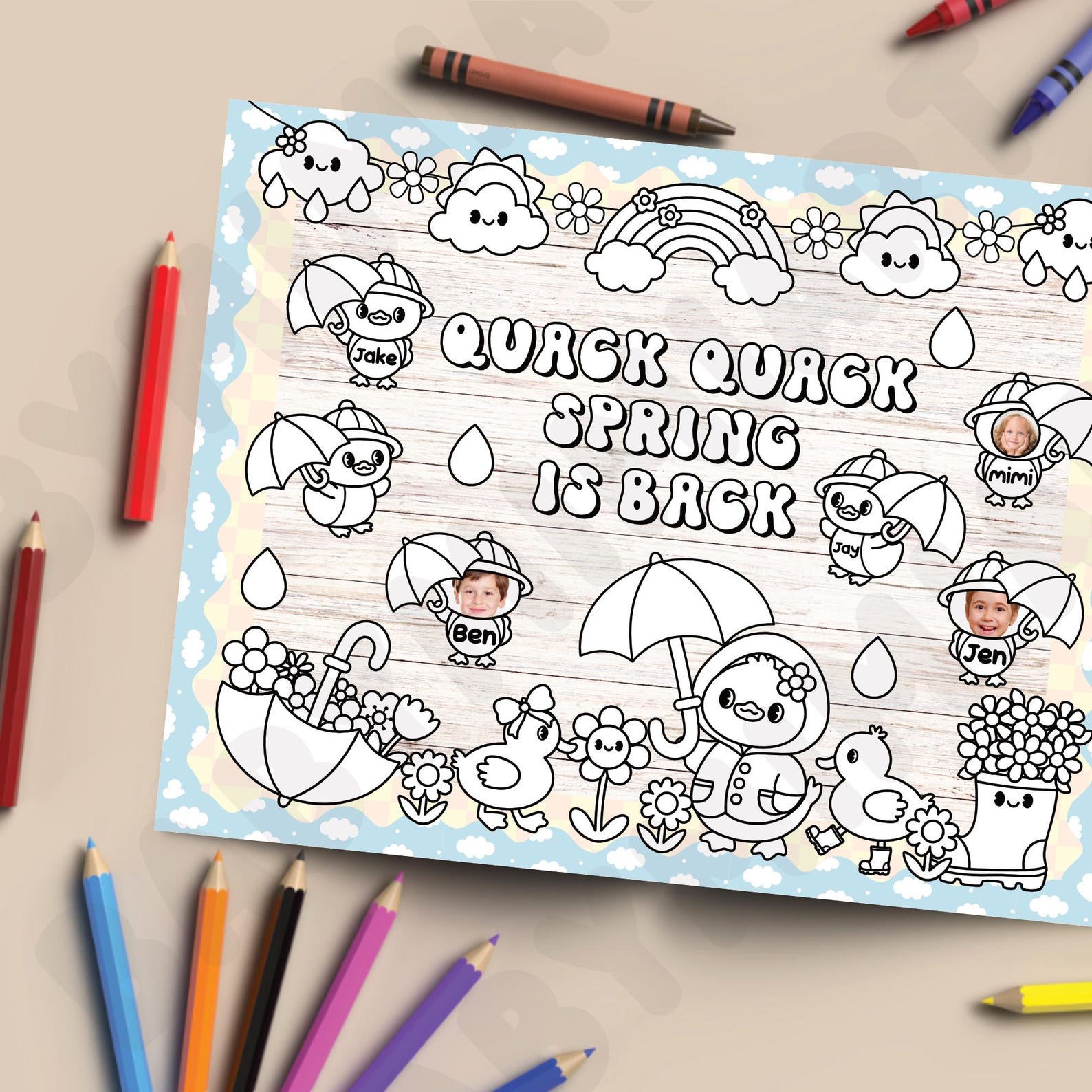 Groovy Spring Duckling Bulletin Board, Quack Spring is Back, April ...