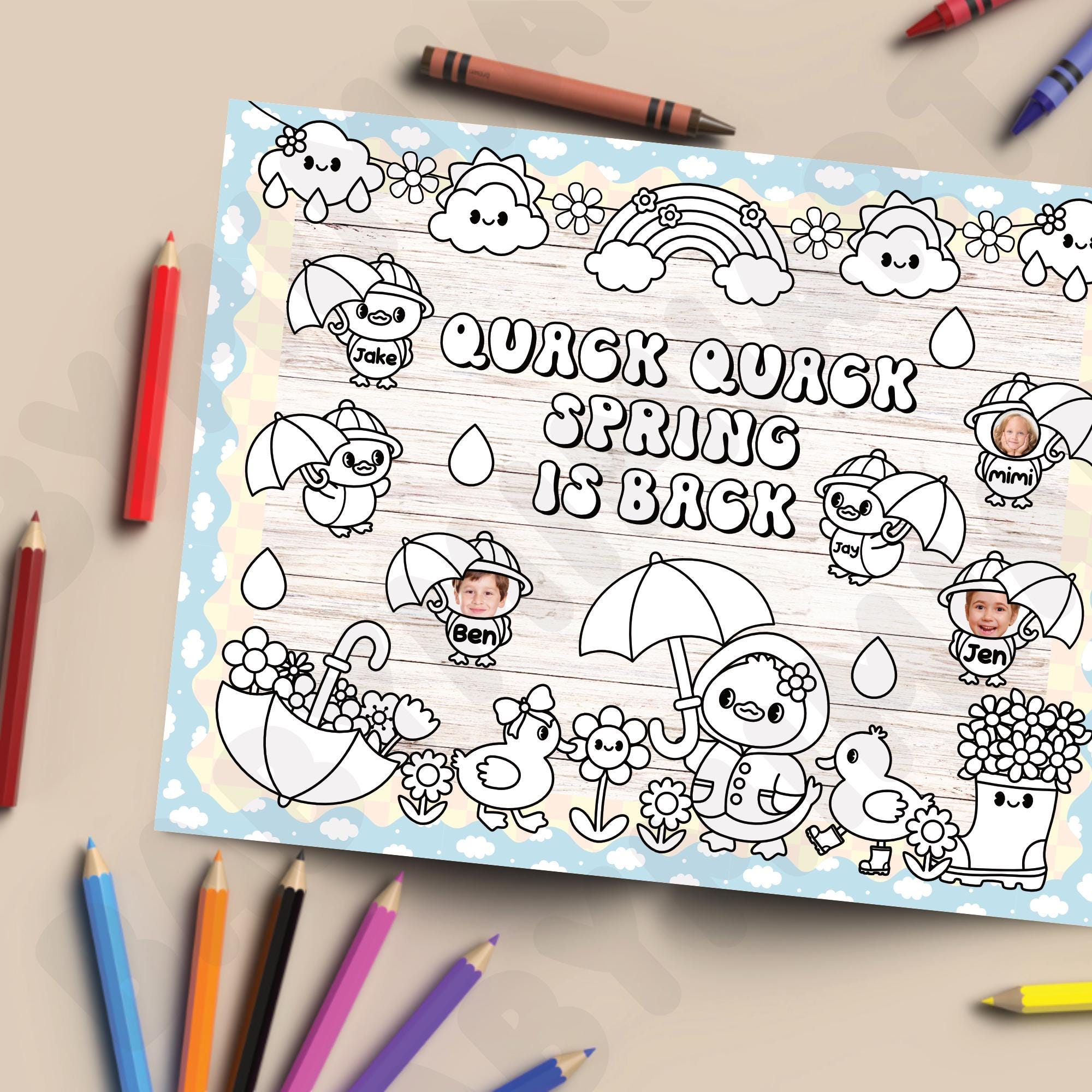 Groovy Spring Duckling Bulletin Board, Quack Spring is Back, April ...