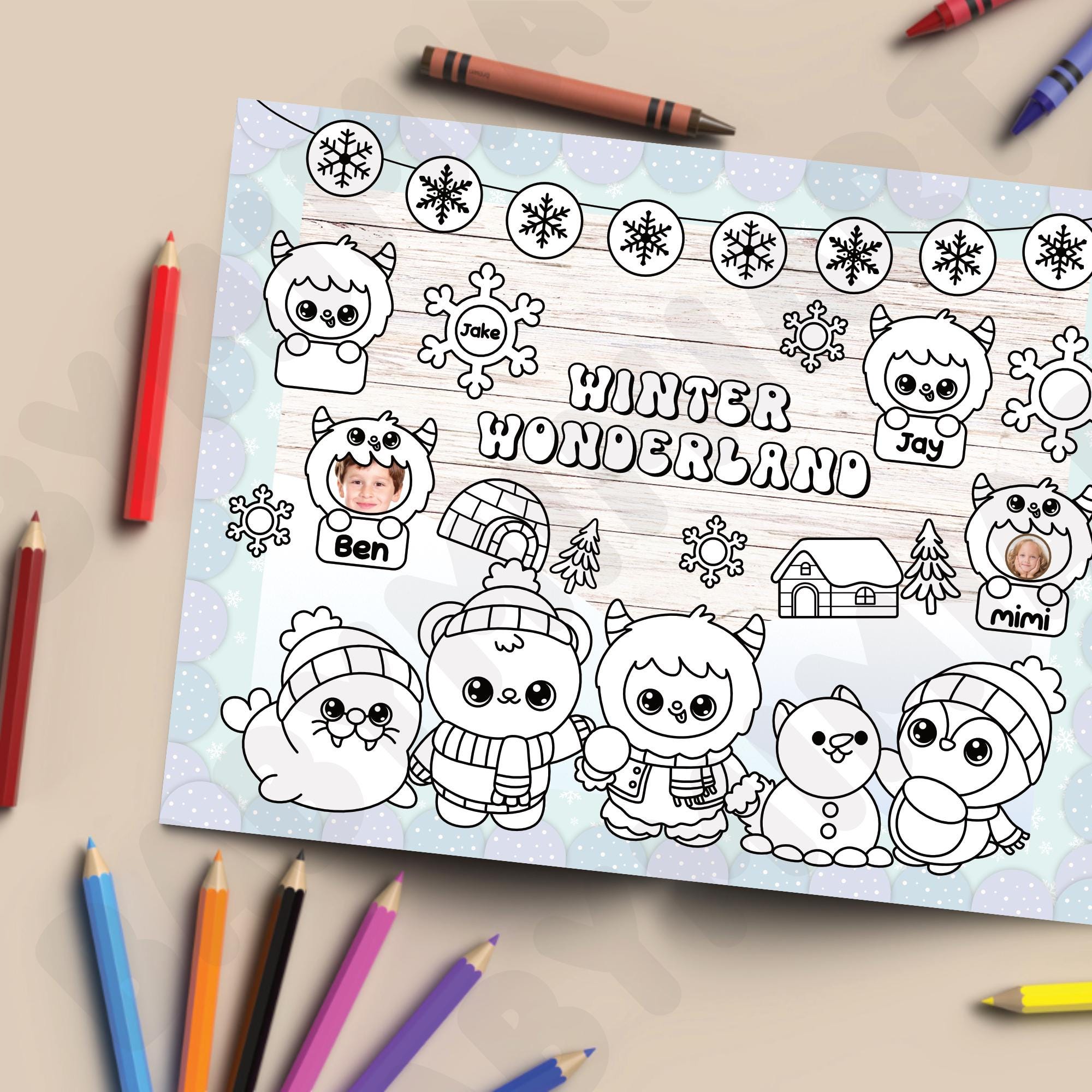 Arctic Animal Bulletin Board, Winter Wonderland, Winter Snow Yeti ...