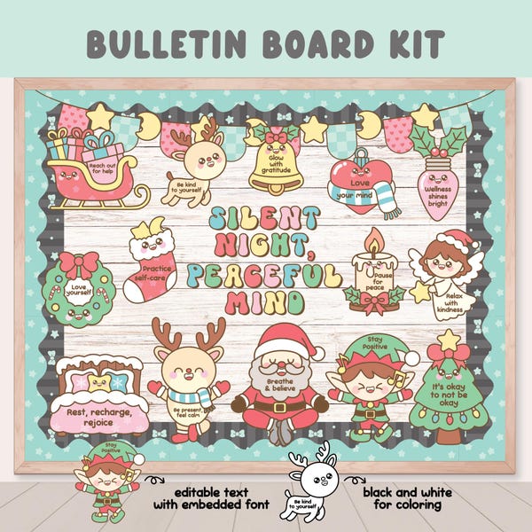 Christmas Door Decor Mental Health - Etsy