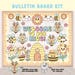 Groovy Retro Spring Bee Bulletin Board, Welcome to Our Hive, April Back ...