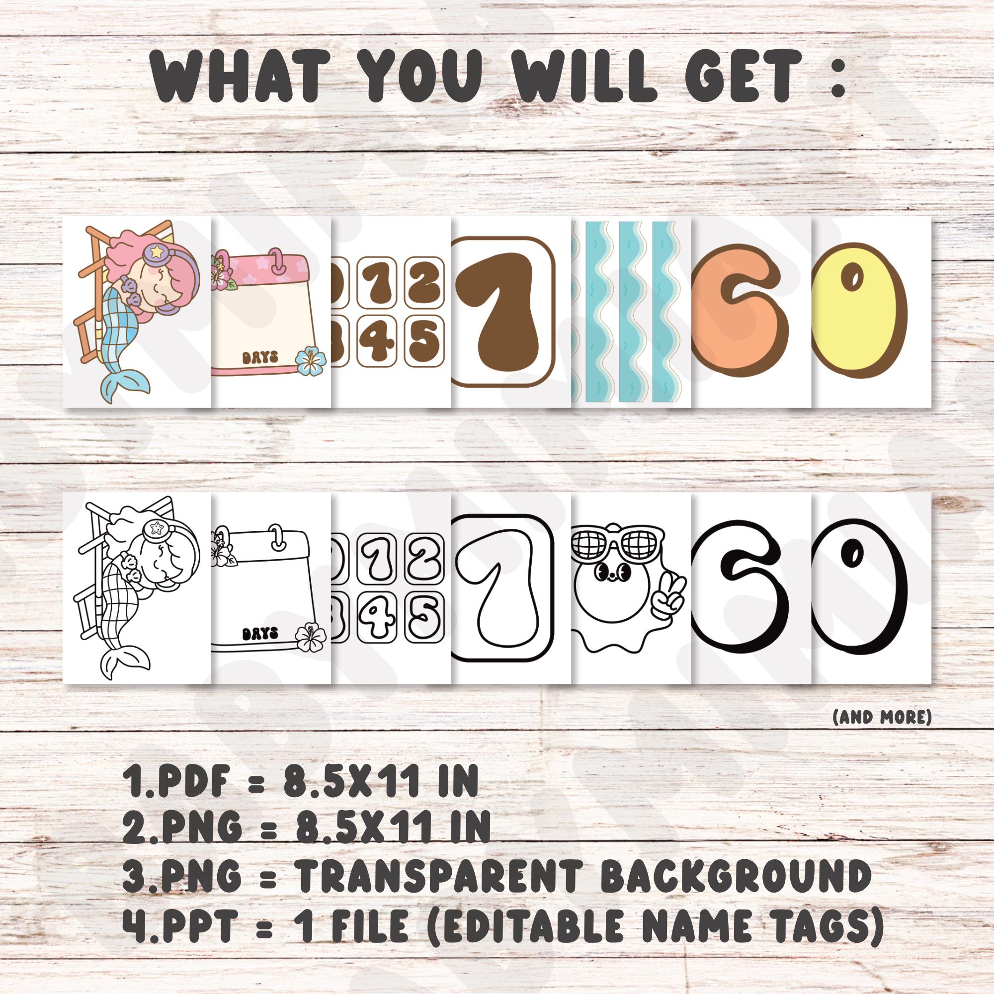 Groovy Retro Countdown to Summer Bulletin Board, May June End of Year ...