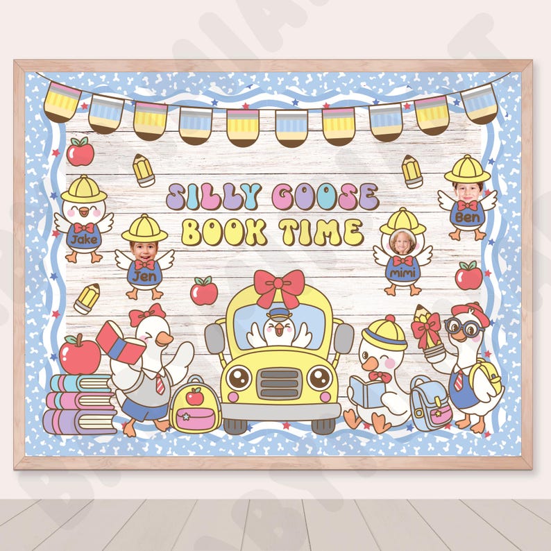Back to School Goose Bulletin Board, Silly Goose Crew August Classroom ...